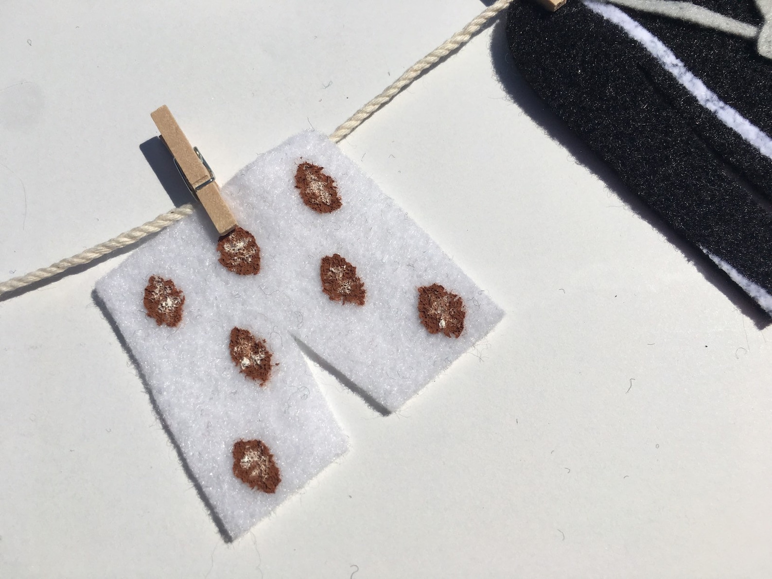 Miniature Felt Football Player's Clothesline Football Banner Garland ...