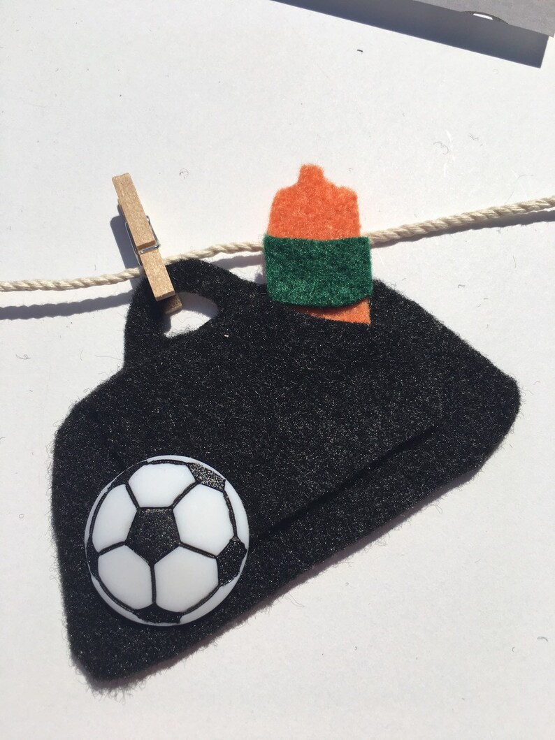 Miniature Felt Soccer Clothesline Soccer Uniform Banner Bunting Garland ...