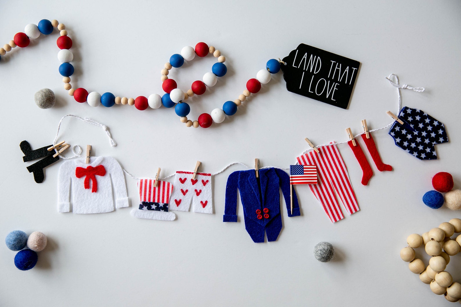 Set of 12 Miniature Felt Clothesline Banners for Every Month - Etsy