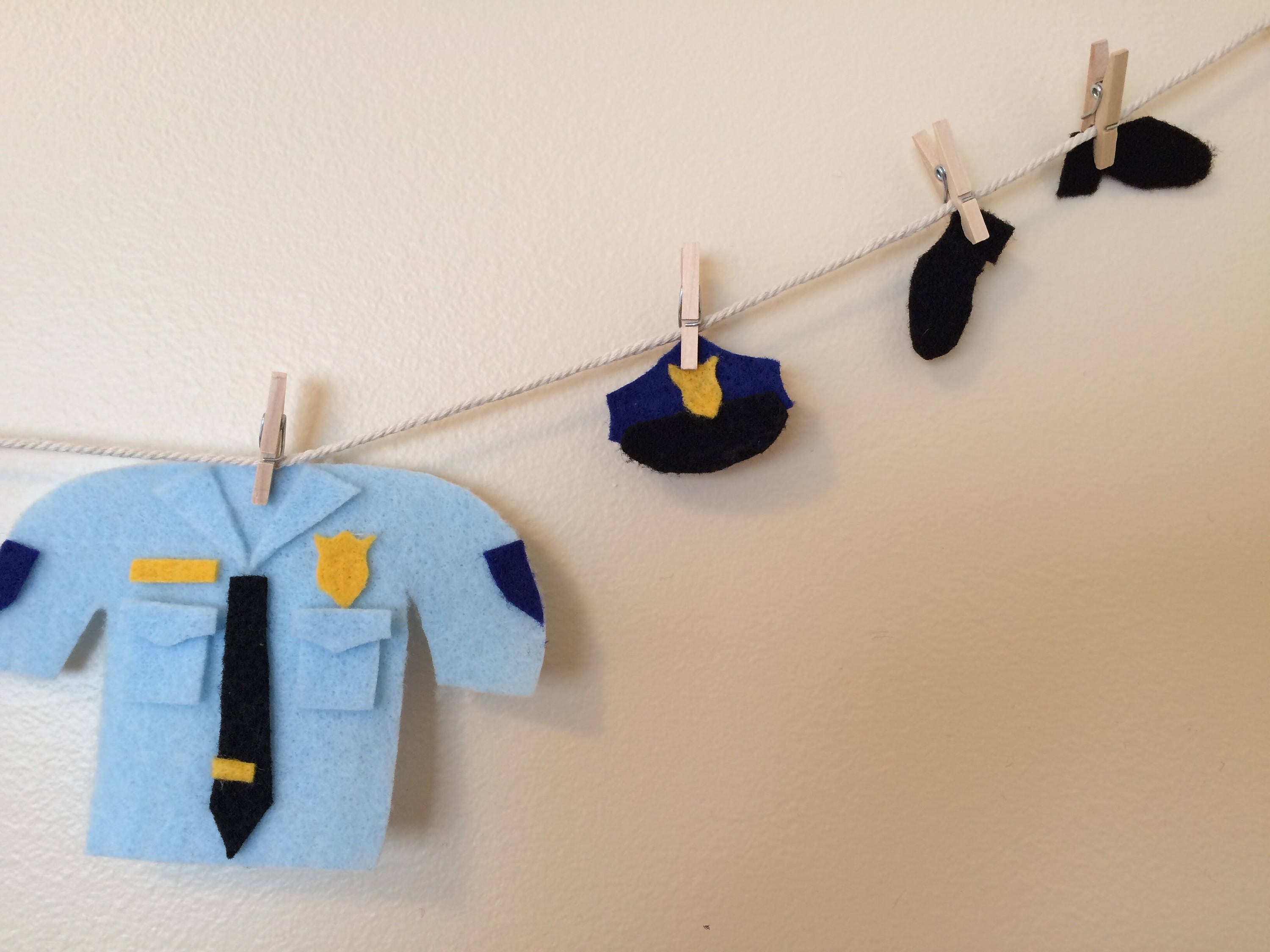 Policeman Clothesline Police Home Decor | Etsy