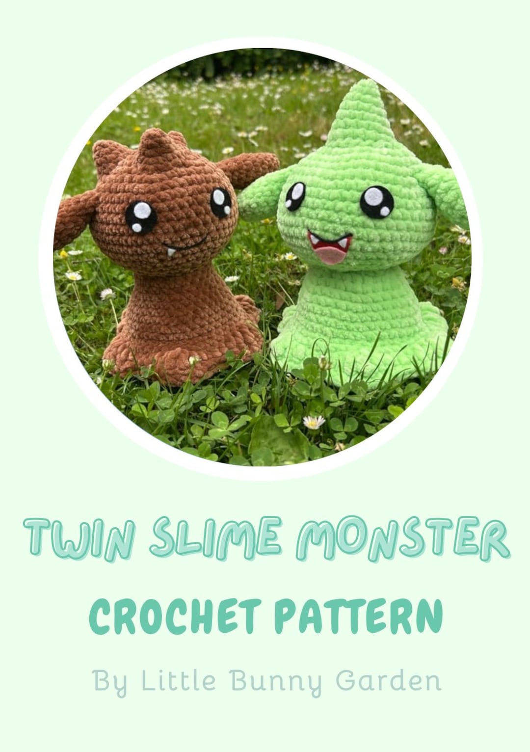 Twin Slime Monster Amigurumi Pattern | Cute Digital PDF Crochet Plush ...
