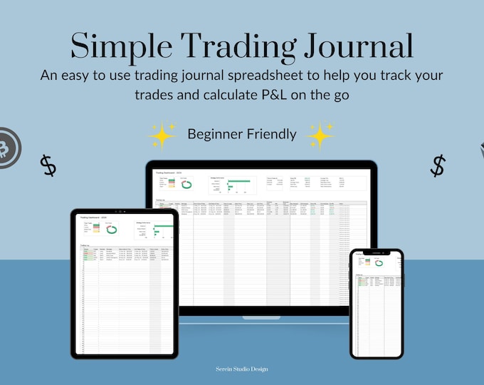 Simple Trading Journal Beginner Friendly Trade Diary Strategy Market ...