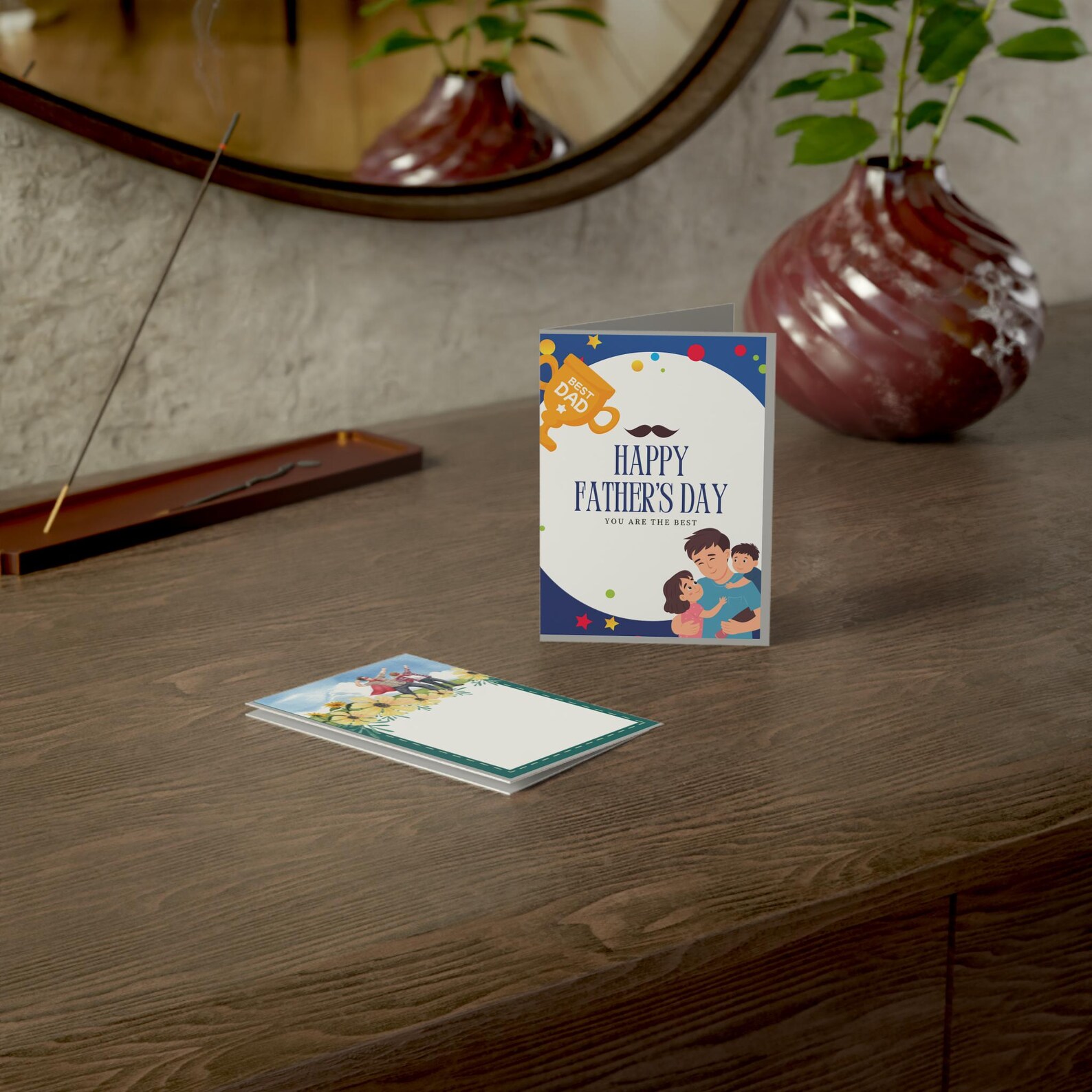 Father's Day Card Set, Vibrant Celebration Cards - Etsy