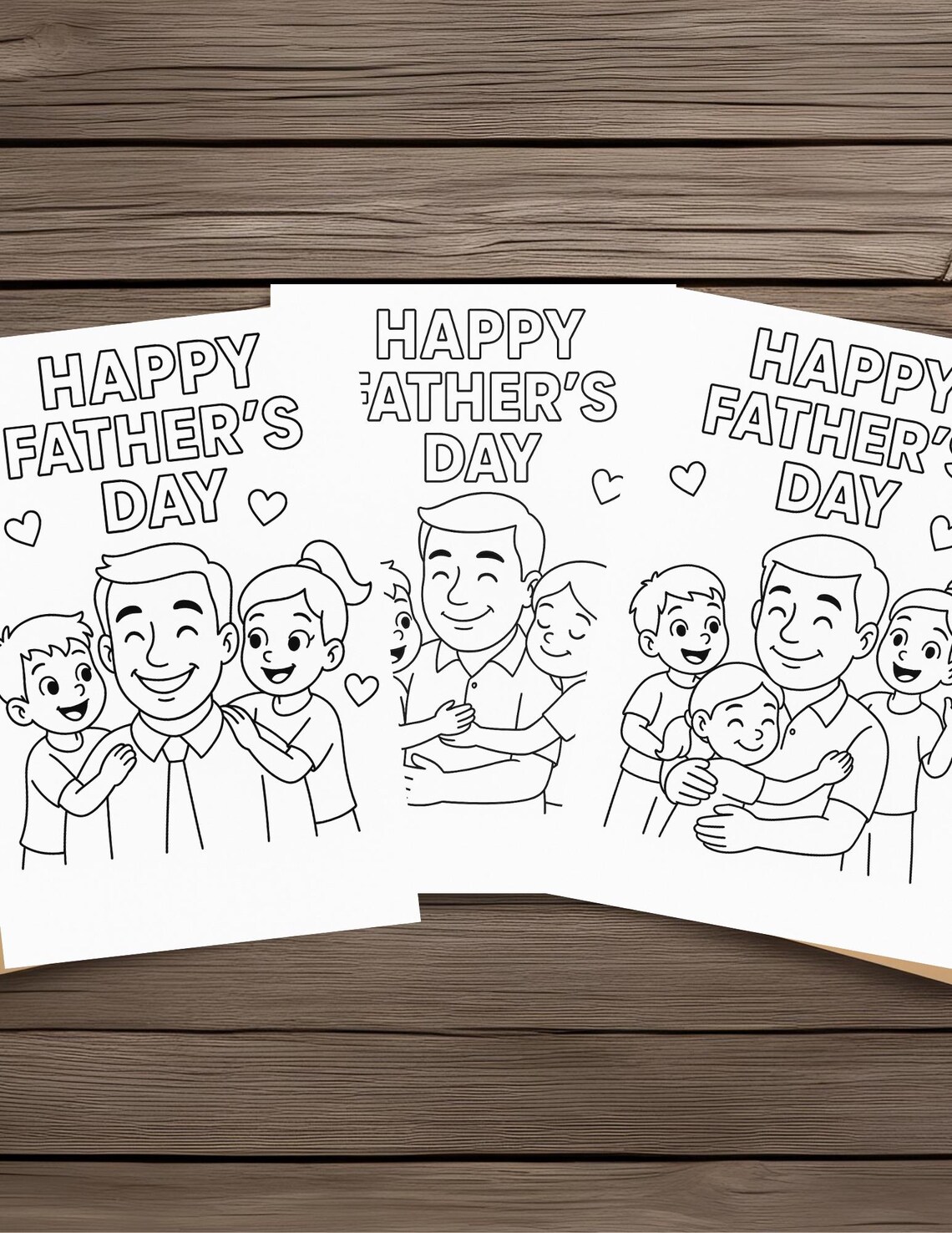 Father’s Day Coloring Page | Printable Kids Activity | Digital Download ...