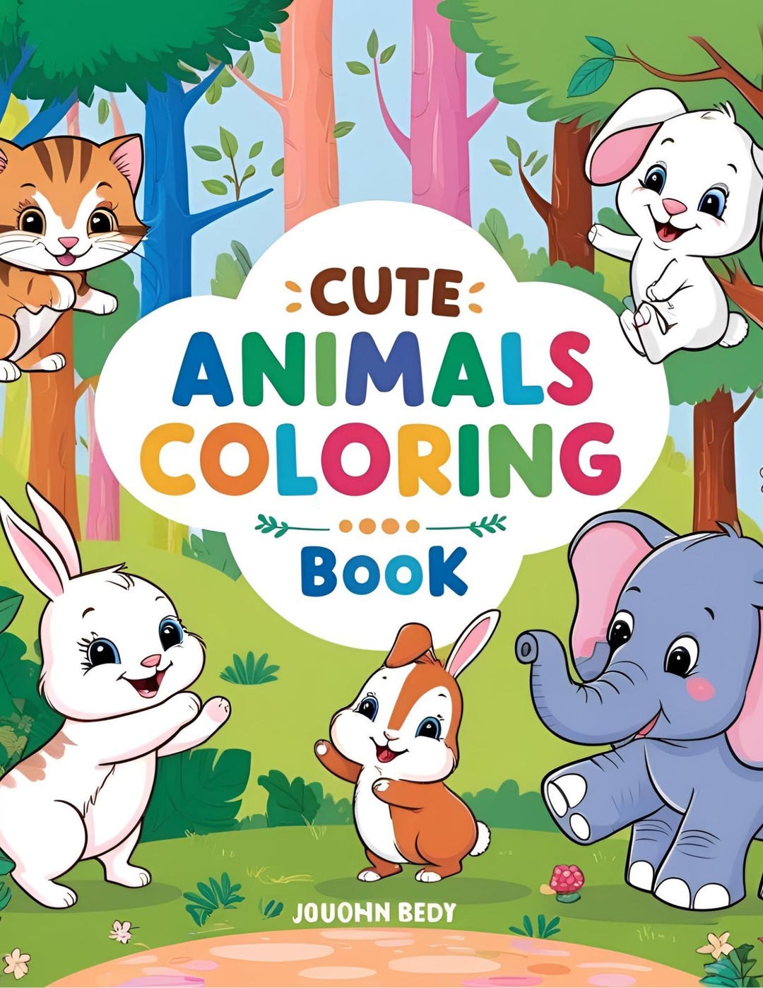 Whimsical Animal Drawings: Printable Coloring Book for Little Ones ...