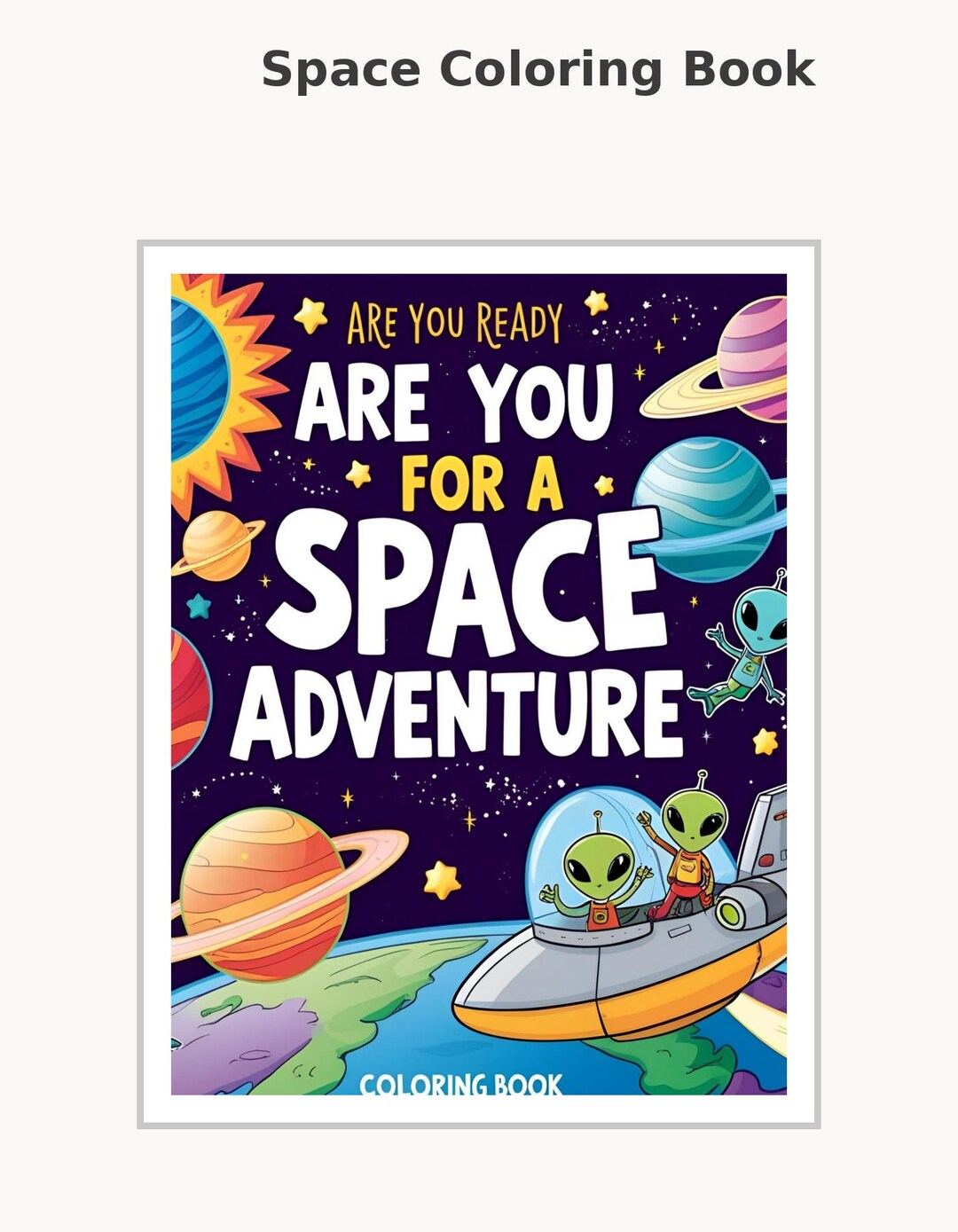 Astro-fun Kids Coloring Book | Instant Digital Download | Printable PDF ...