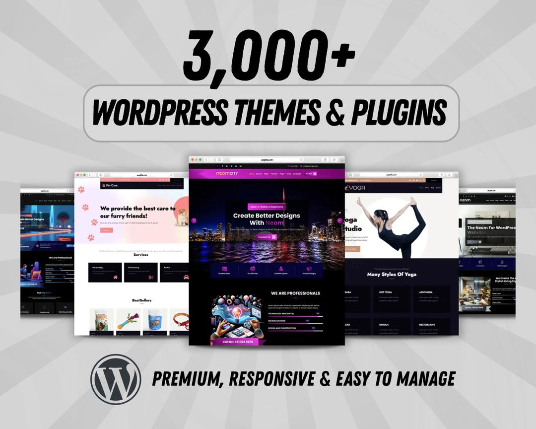 3000+ Wordpress Themes and Plugins Bundle | Responsive Website ...