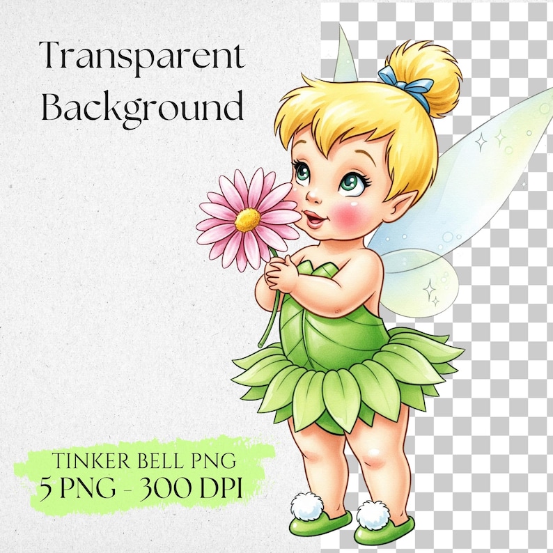 Baby Tinkerbell Clipart, Baby Fairy Clipart, Tinkerbell Birthday, Fairy ...