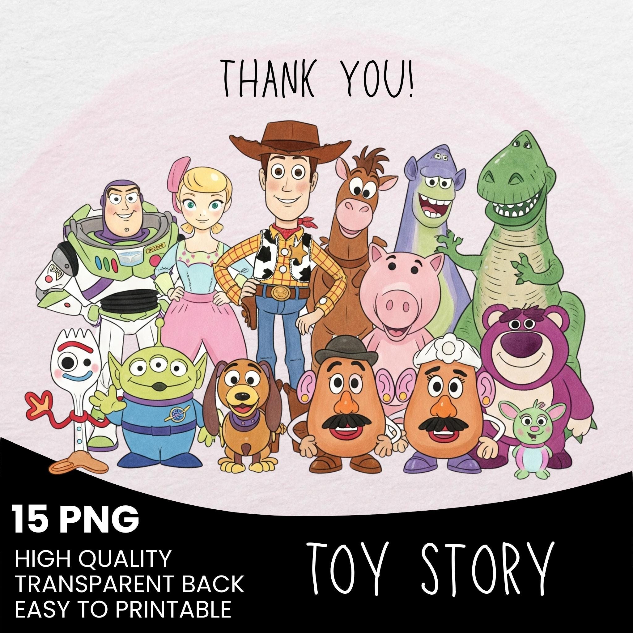 Toy Story Watercolor Cliparts, Woody Jessie Watercolor PNG, Buzz ...