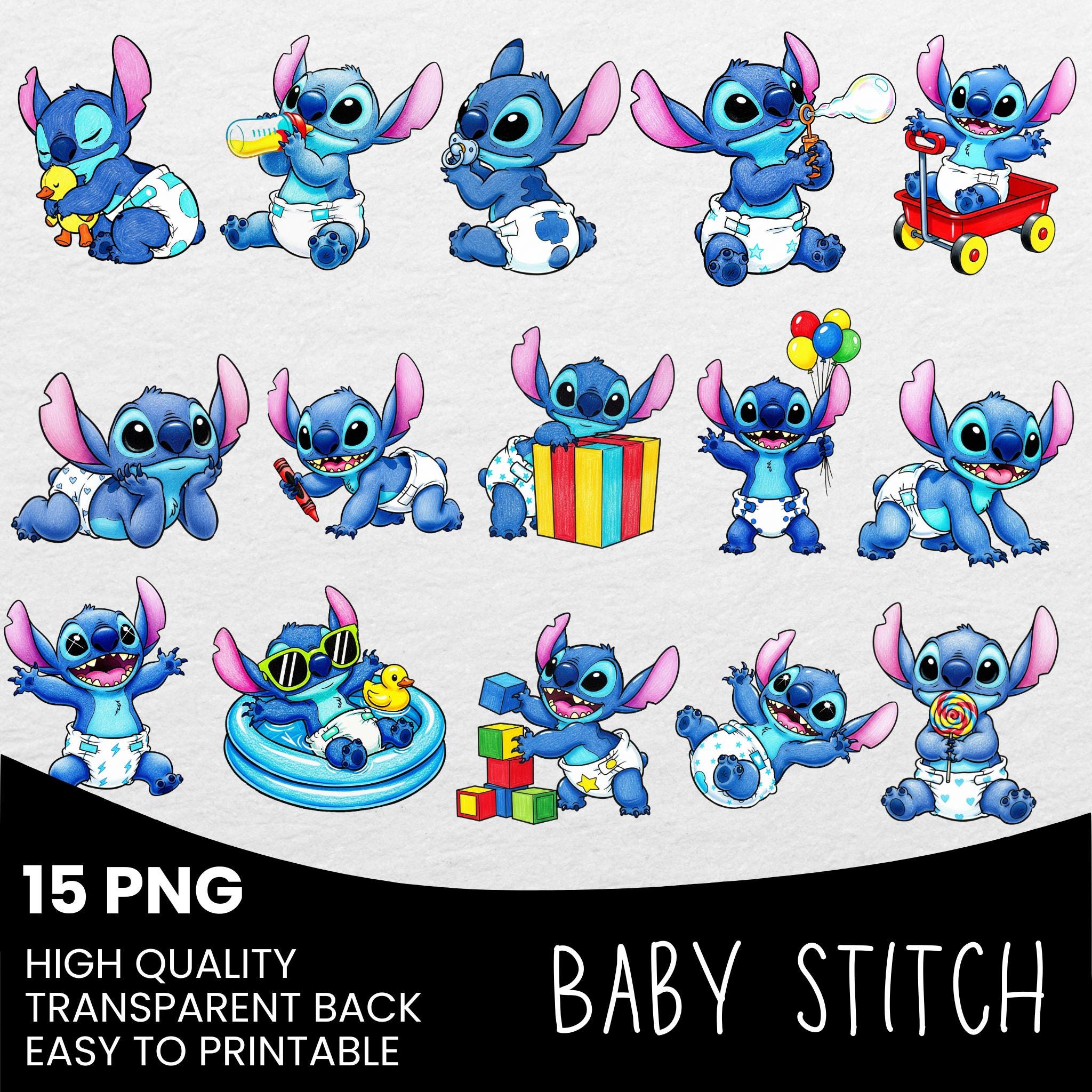 Cute Baby Stitch 15 PNG Design, Sublimation Png, Tshirt Mug Tumpler ...