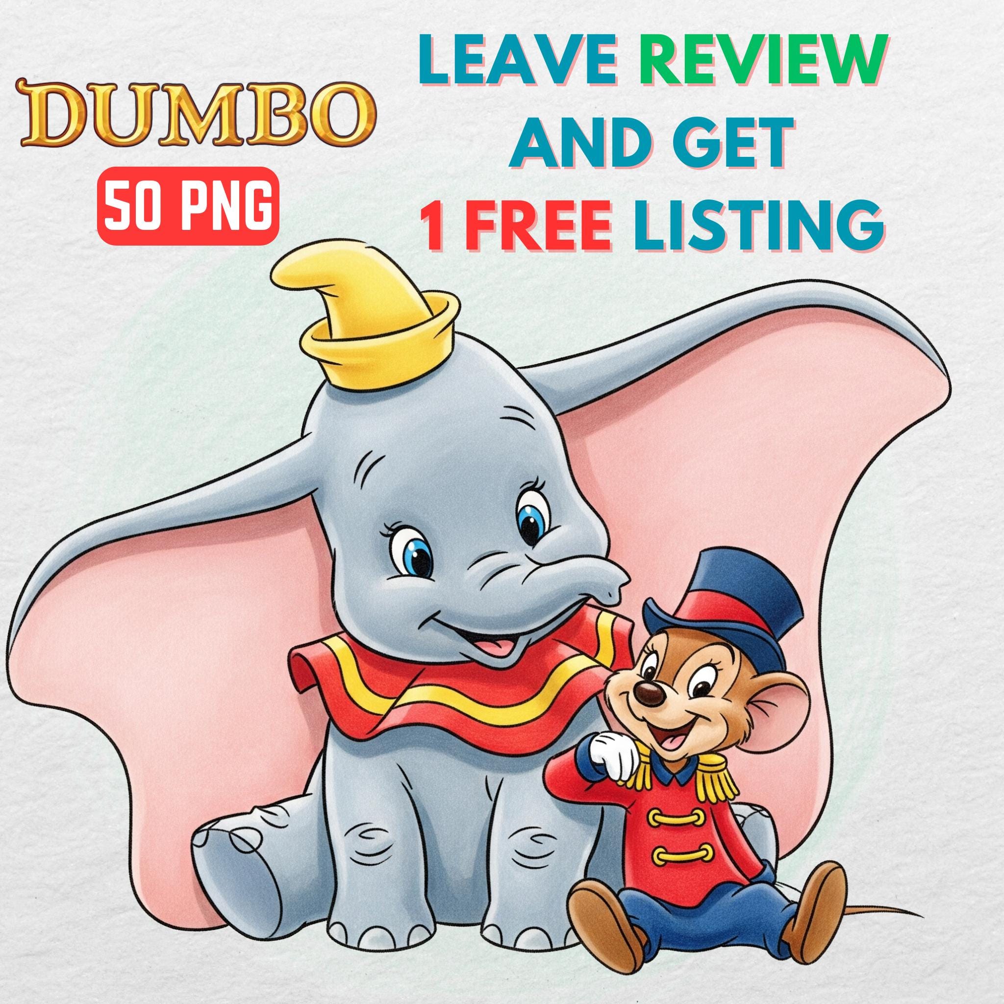 Dumbo Watercolor PNG Cliparts, Dumbo Bundle, Dumbo Birthday, Cute Baby ...