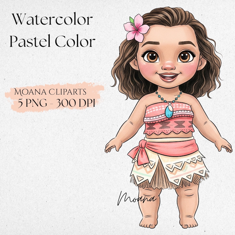 Cute Baby Moana Clipart, Moana Birthday, Baby Princess, Cute Princess ...