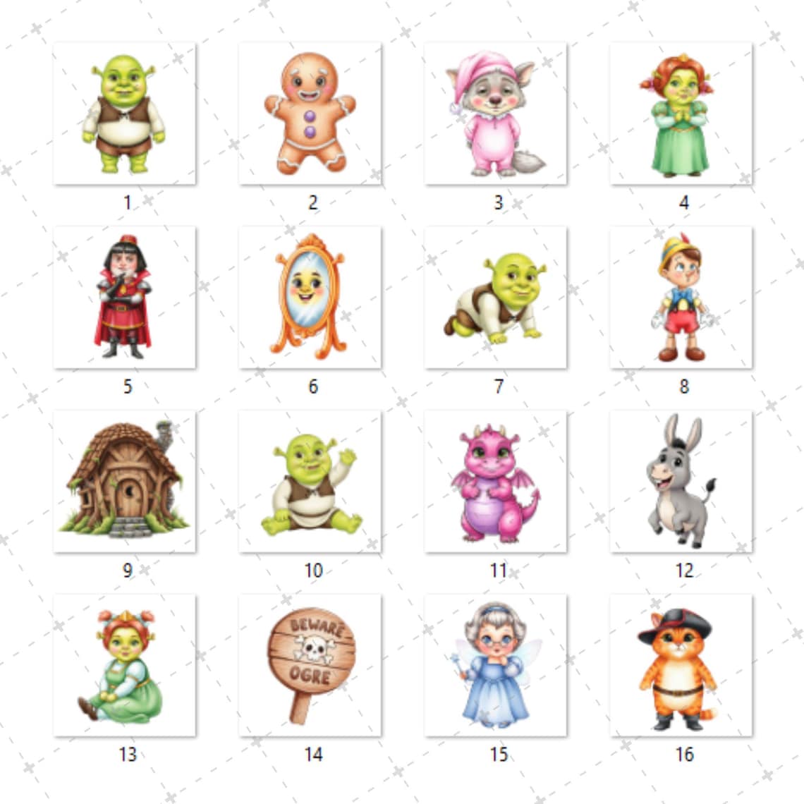 Cute Baby Shrek Cliparts, Little Shrek Cliparts, Donkey, Fiona, Puss in ...