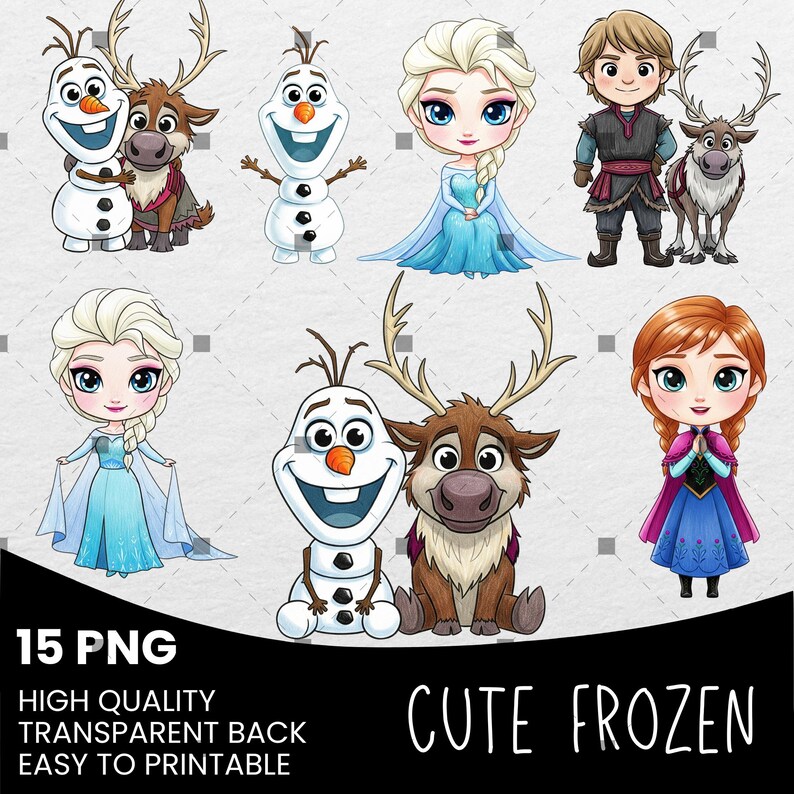 Frozen Cute Clipart PNG, Hand Drawn Frozen, Frozen Princess, Frozen ...