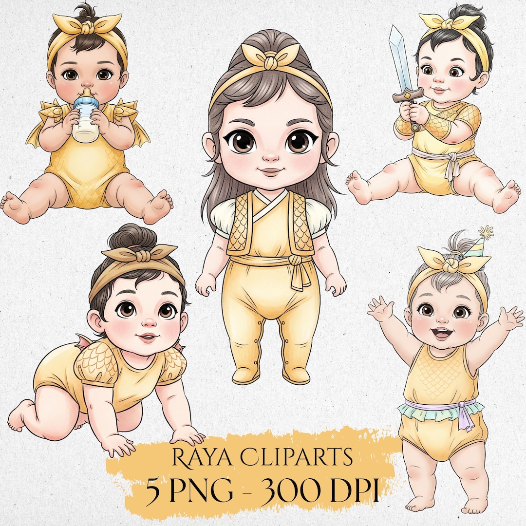 Baby Raya Clipart, Princess Raya PNG, Printable Princess, Raya Baby ...
