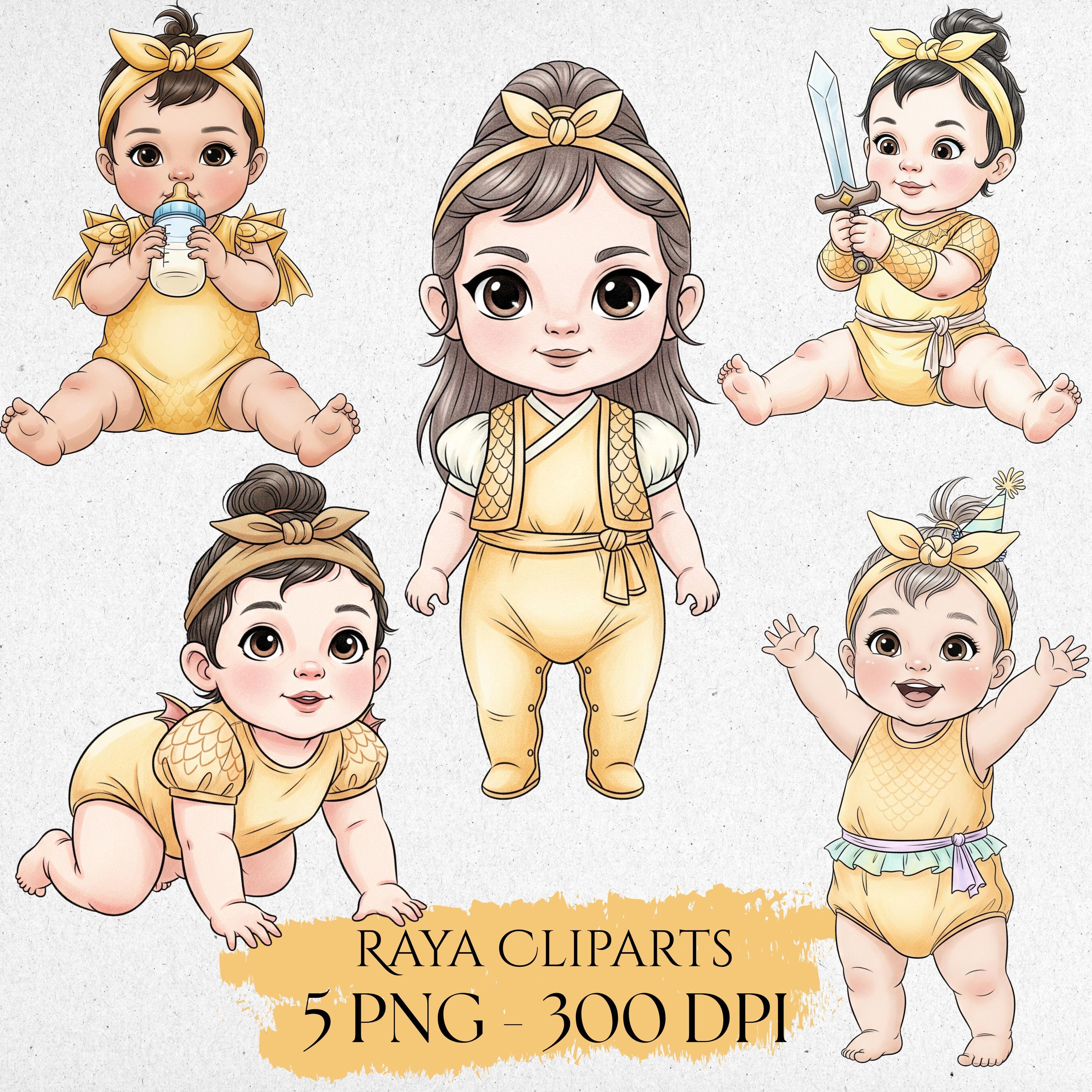Baby Raya Clipart, Princess Raya PNG, Printable Princess, Raya Baby ...