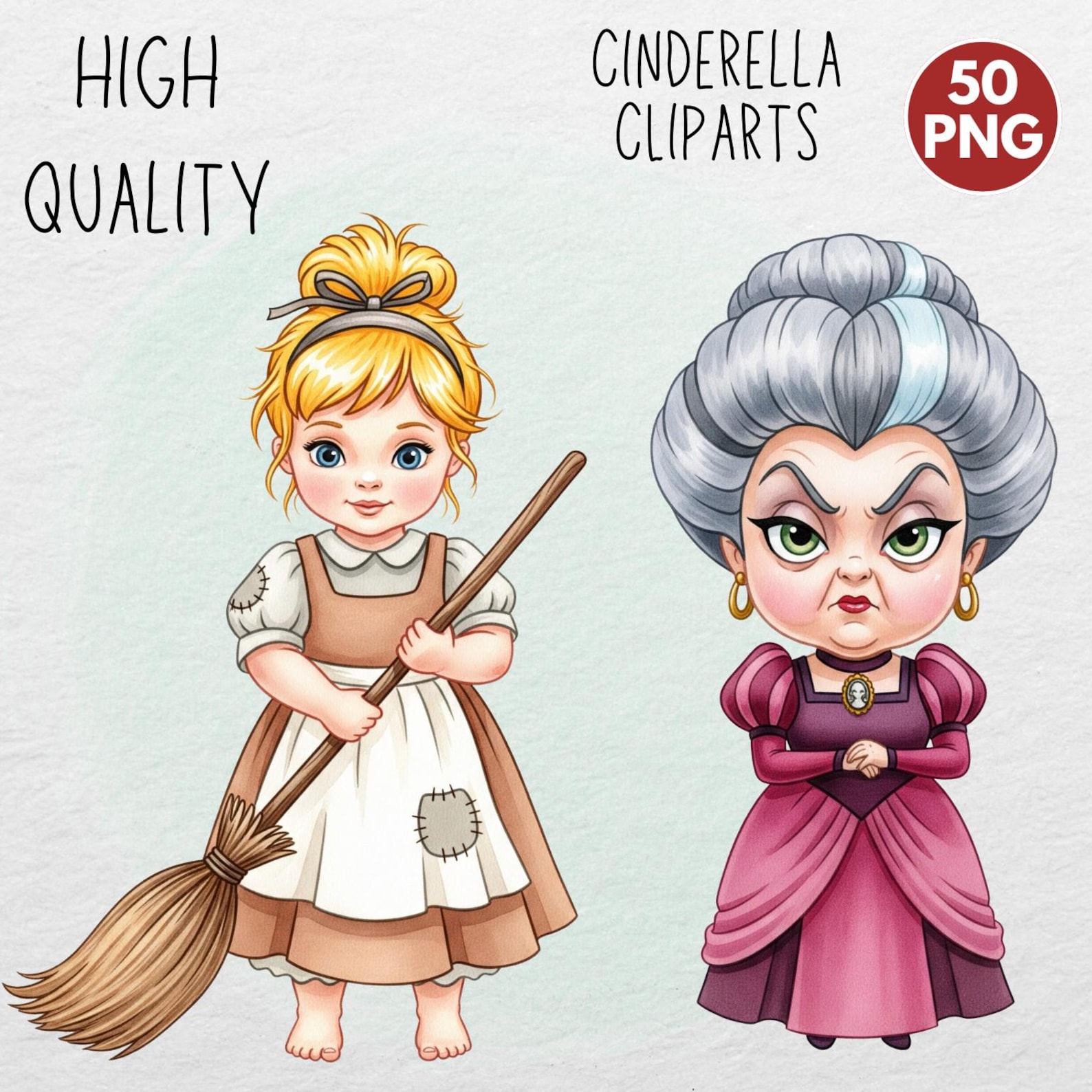 Cute Baby Cinderella Clipart, Glass Slipper, Lady Tremaine, Gus, Castle ...