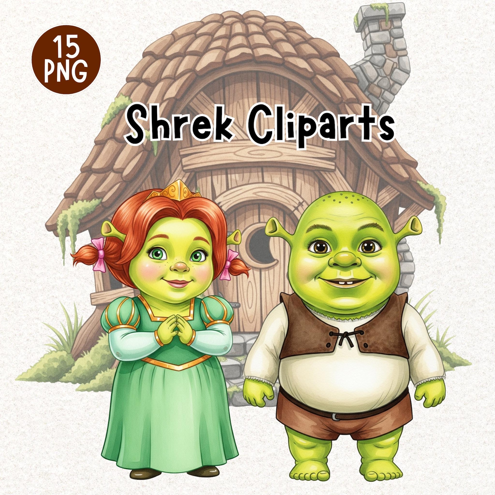 Cute Baby Shrek Cliparts, Little Shrek Cliparts, Donkey, Fiona, Puss in ...