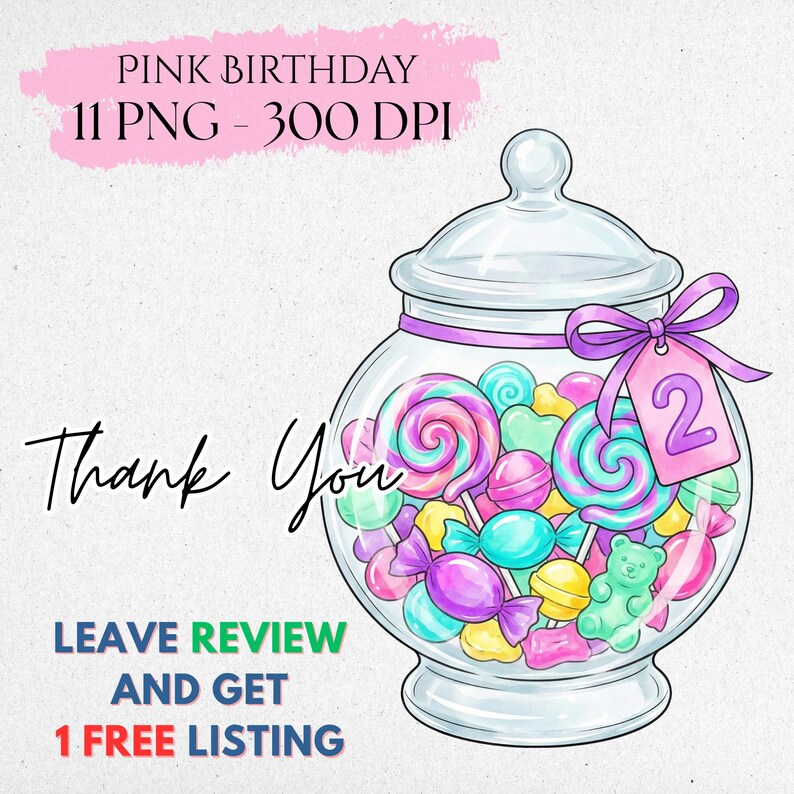 Watercolor Pink Birthday Clipart, Pastel Pink Celebration, Pink Party ...