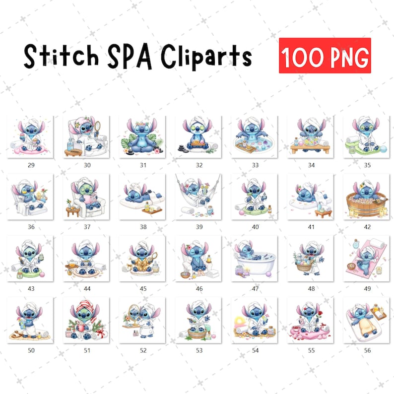 Stitch Spa Day Clipart 100 PNG, Stitch Girls Day, Stitch Beauty Day ...