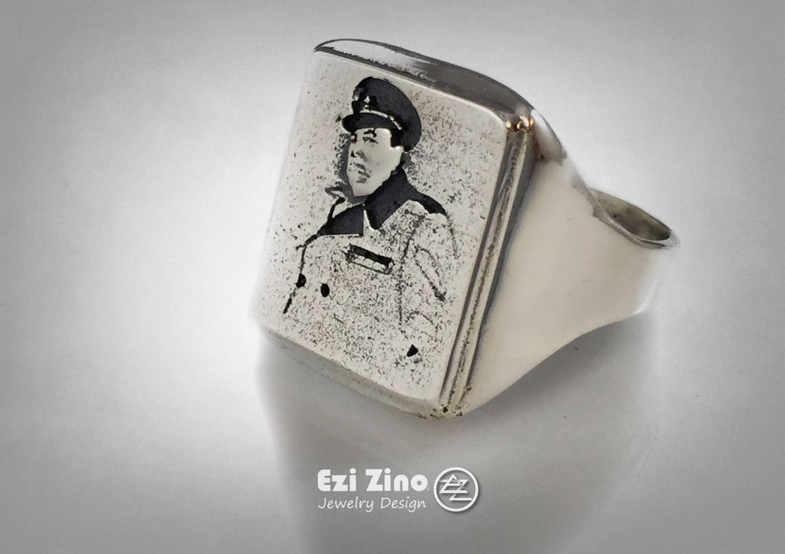 Winston Churchill Portrait Ring Sterling Silver 925 Prime - Etsy UK