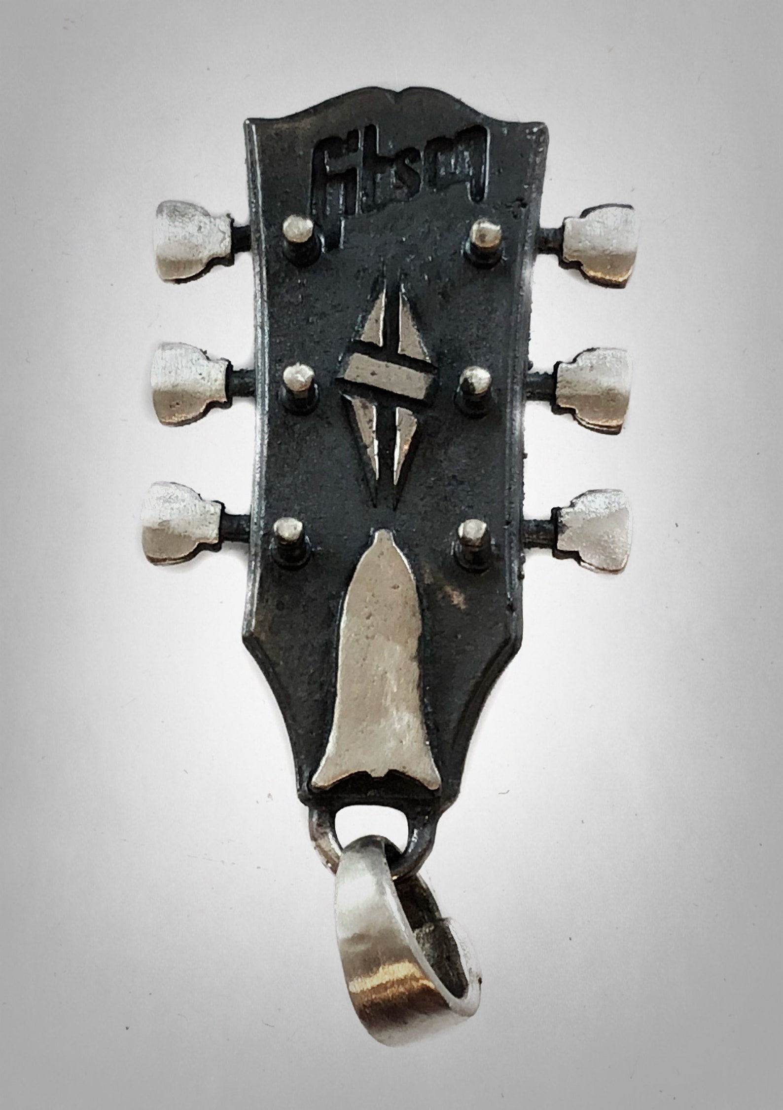 Gibson Diamond Inlay Headstock Handmade Pendant Solid Sterling - Etsy ...