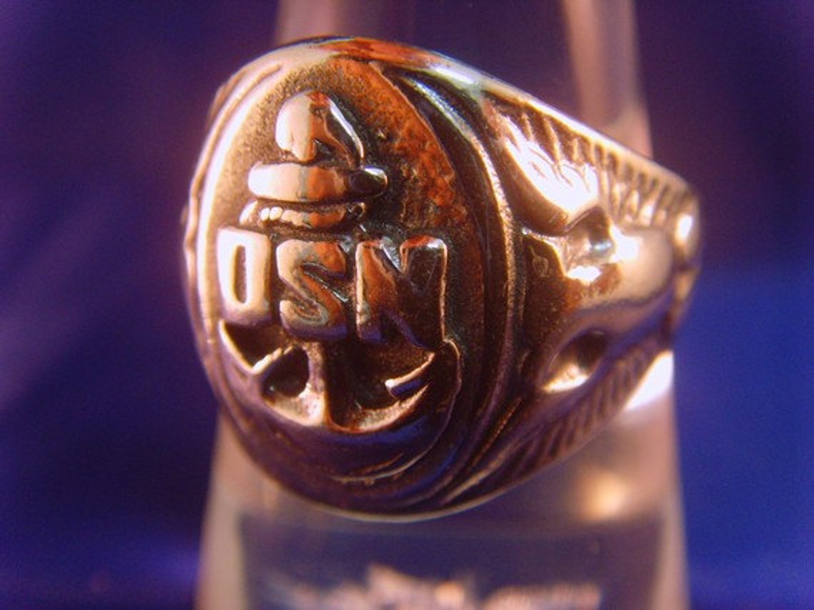 Vintage WWII Usa Us Navy MILITARY Sterling Silver Ring - Etsy