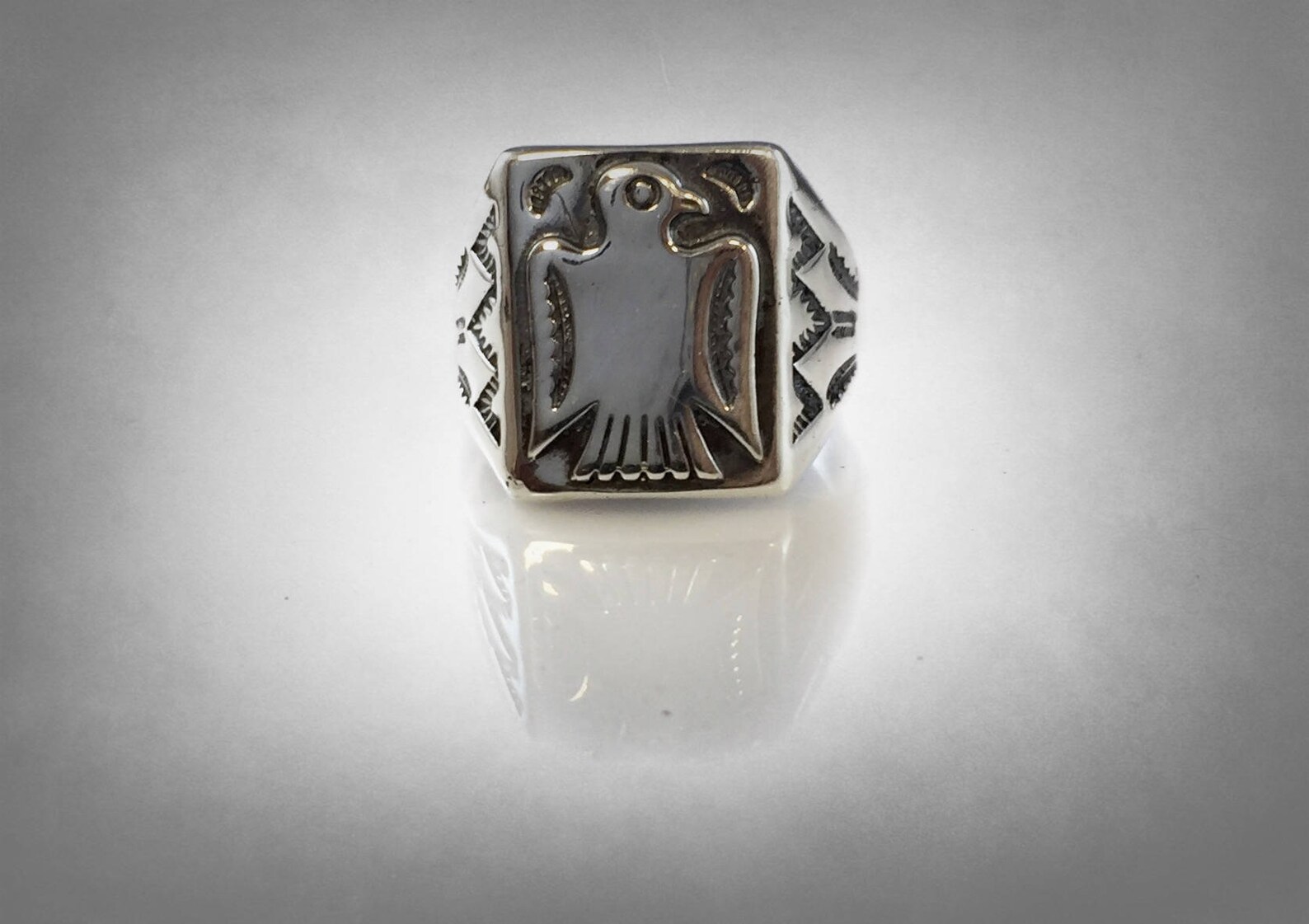 Inspiration Old Pawn Indian Fred Bird Silver Sterling 925 Ring - Etsy