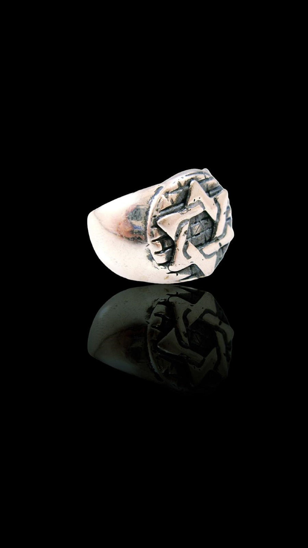 Ezi Zino Star of David Magen David Hand Made Signet Ring Sterling ...
