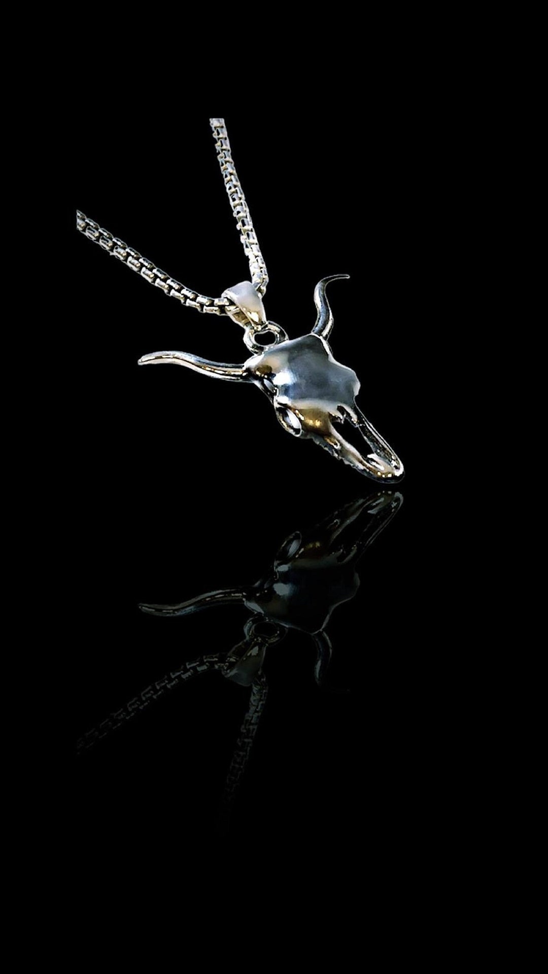 Bull Skull Texas Longhorn, Cowboy Rodeo Locket Pendant - Etsy