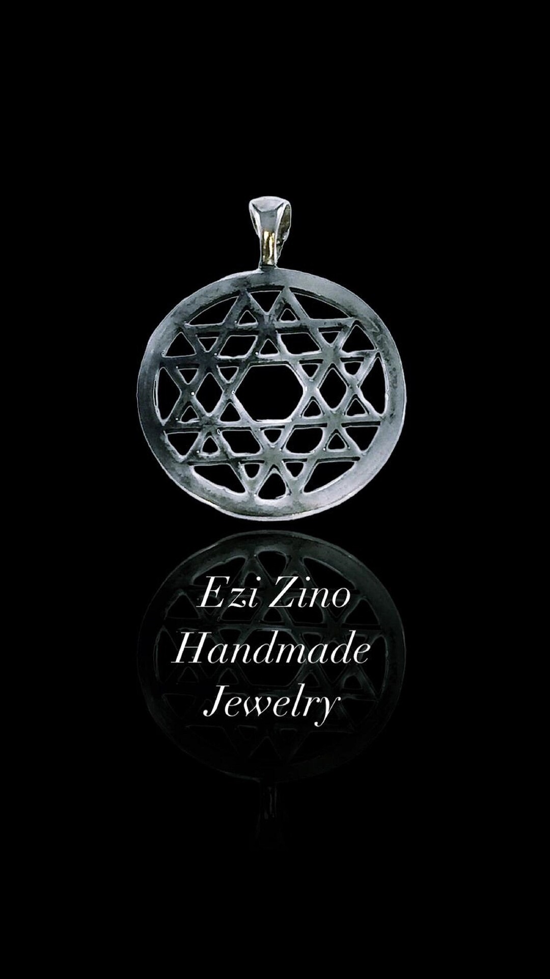 LUCKY STARS Star of David Judaica Sterling Silver 925 Pendant Ezi Zino ...