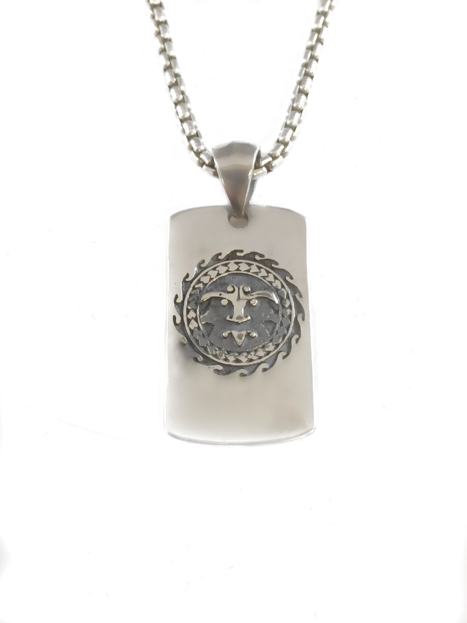 Mythology God of War Greek Mythology Dog Tag Pendant Sterling - Etsy