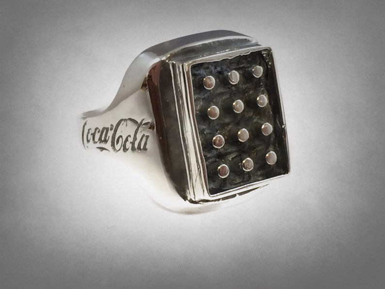 Coca Cola Crate 12 Bottles SOLID STERLING SILVER Ring - Etsy