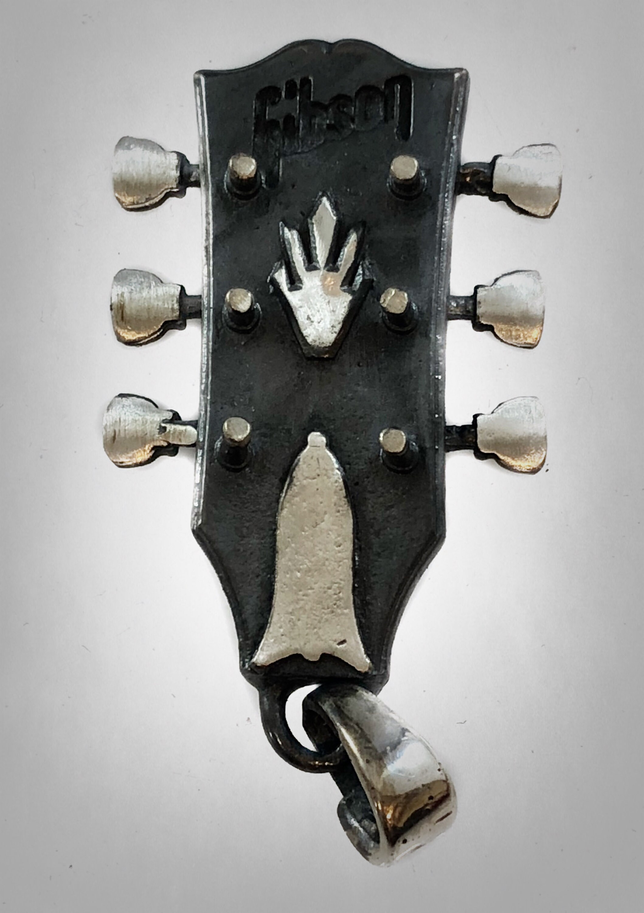 Gibson Crown Inlay Headstock Handmade Pendant Solid Sterling - Etsy Israel