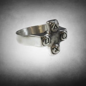 Sony Playstation 4 Sony Controller Silver Sterling 925 Ring - Etsy