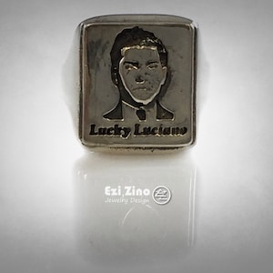 Lucky Luciano Italian Mafia Portrait Ring Sterling Silver - Etsy