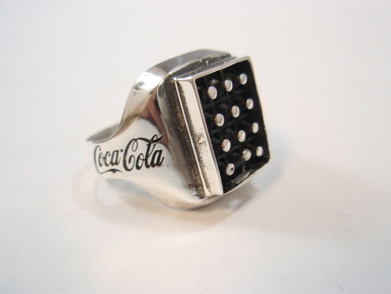 Coca Cola Crate 12 Bottles SOLID STERLING SILVER Ring - Etsy