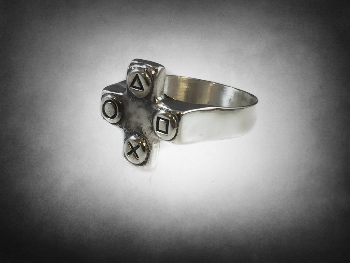 Sony Playstation 4 Sony Controller Silver Sterling 925 Ring - Etsy