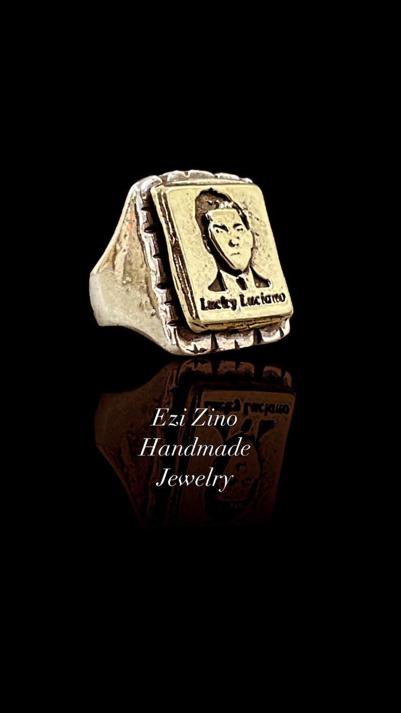 Lucky Luciano Italian Mafia Portrait Ring Sterling Silver 925 - Etsy