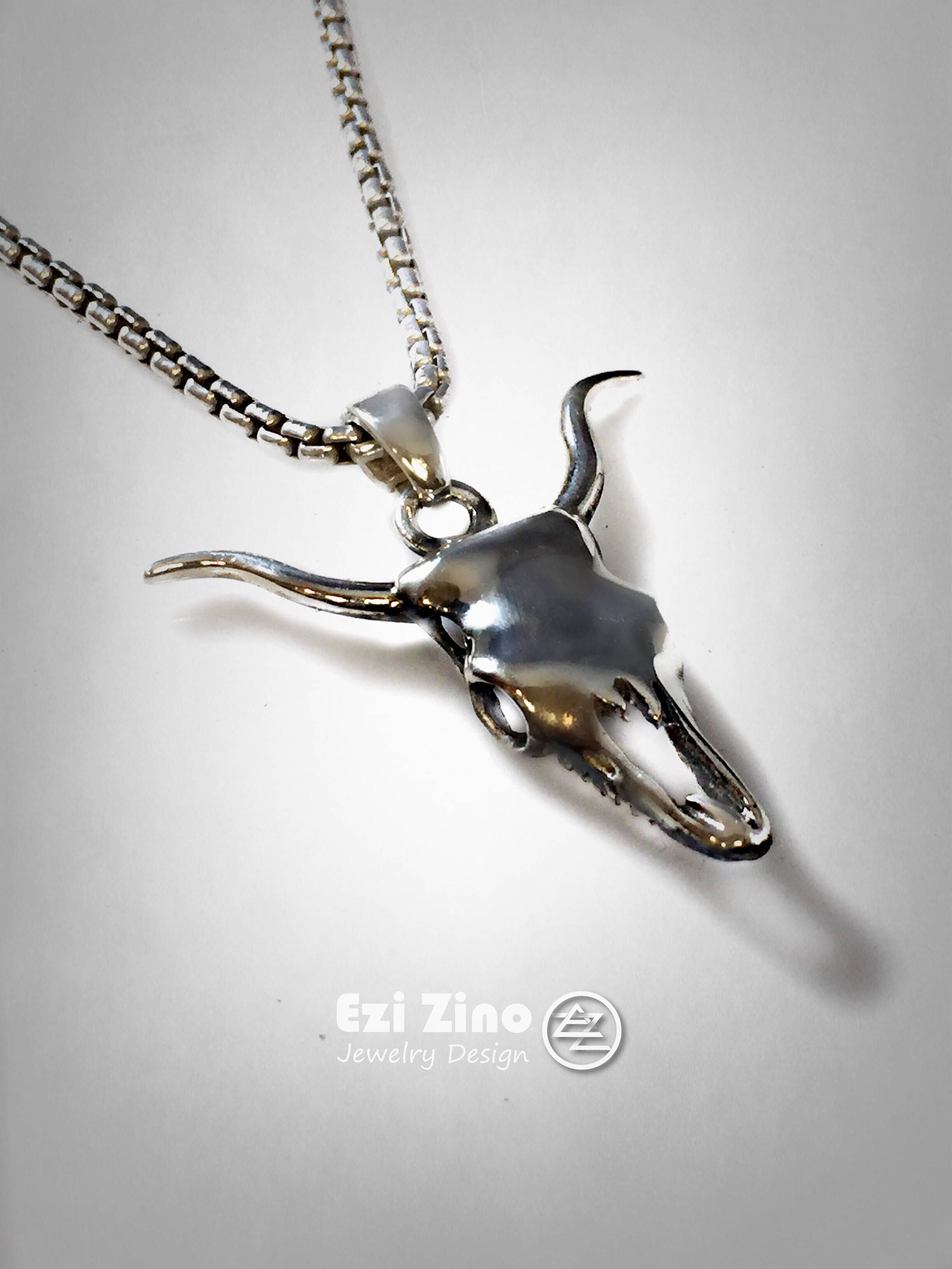Bull Skull Texas Longhorn, Cowboy Rodeo Locket Pendant - Etsy