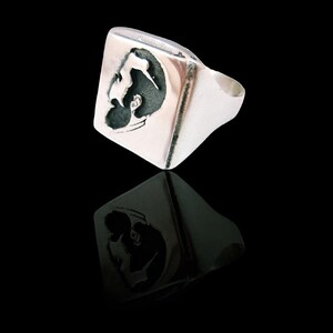 Sigmund Freud Portrait Shadow Woman Ring Sterling Silver 925 - Etsy