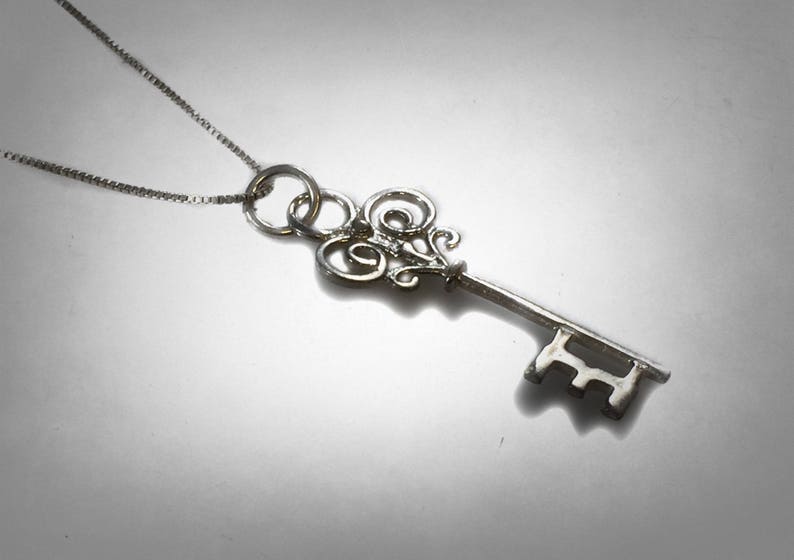 Vintage Key Sterling Silver 925 3d Charm Pendant | Etsy