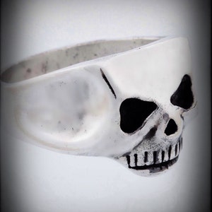Johnny Depp SKULL RING Exact Jack Sparrow Solid Sterling Silver 925 - Etsy