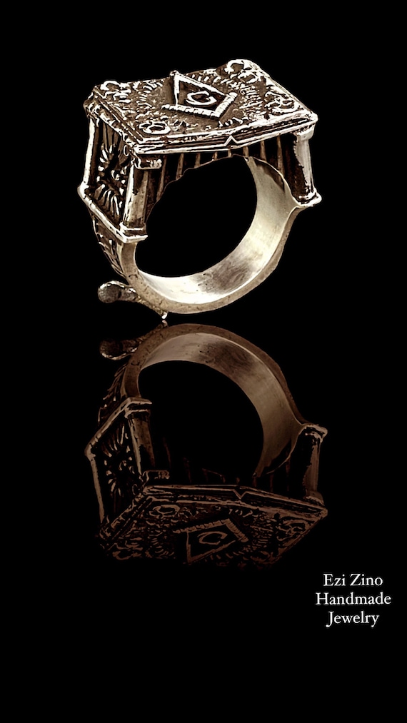 freimaurer masonic ring - Gem