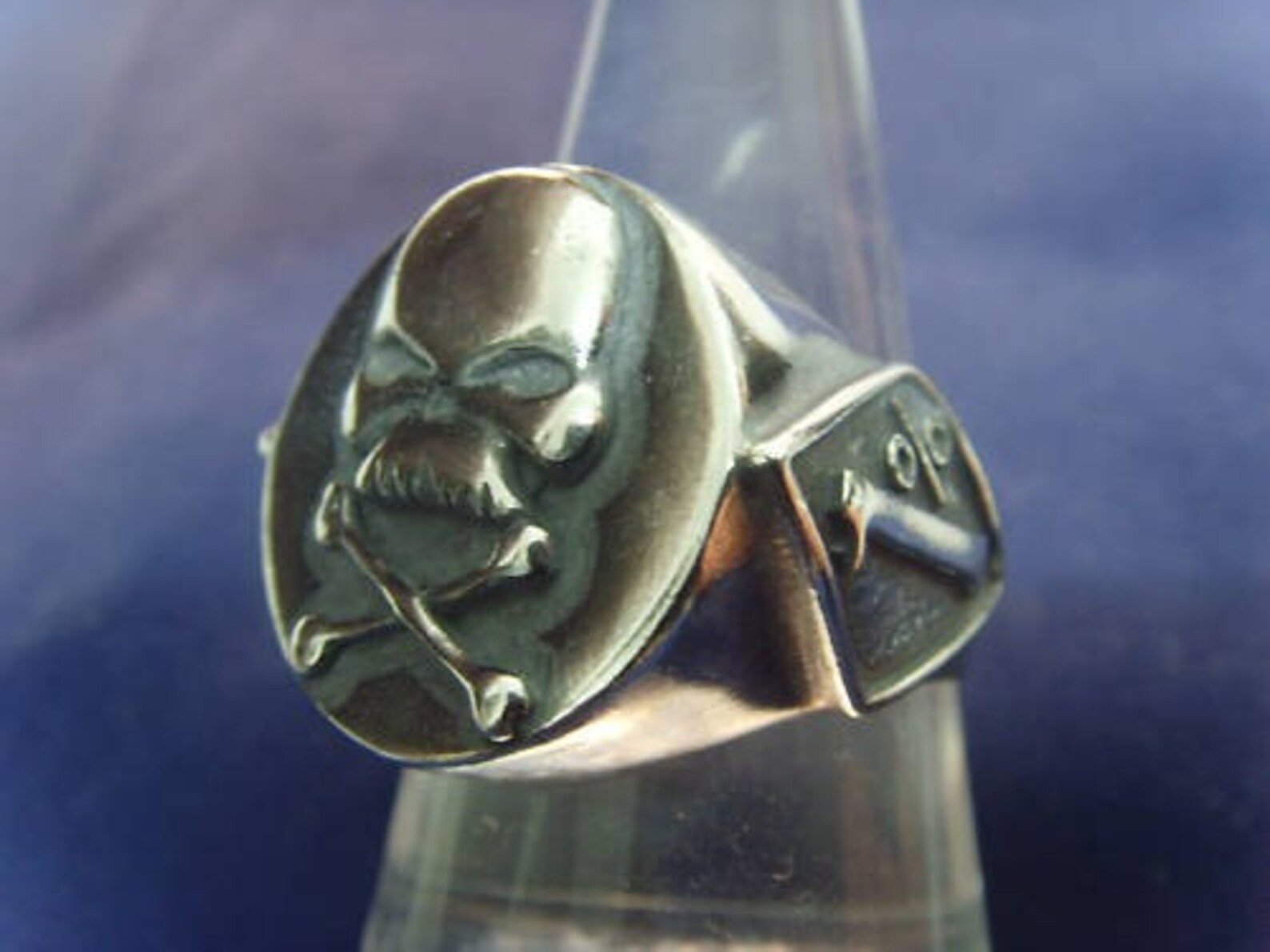 HARLEY Skull 1 Er One Percenter Pack Pack Mc Clob Sterling Silver BIKER ...