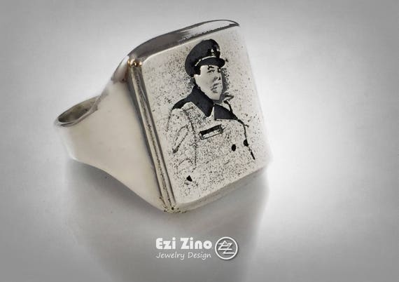 Winston Churchill Portrait Ring Sterling Silver 925 Prime | Etsy