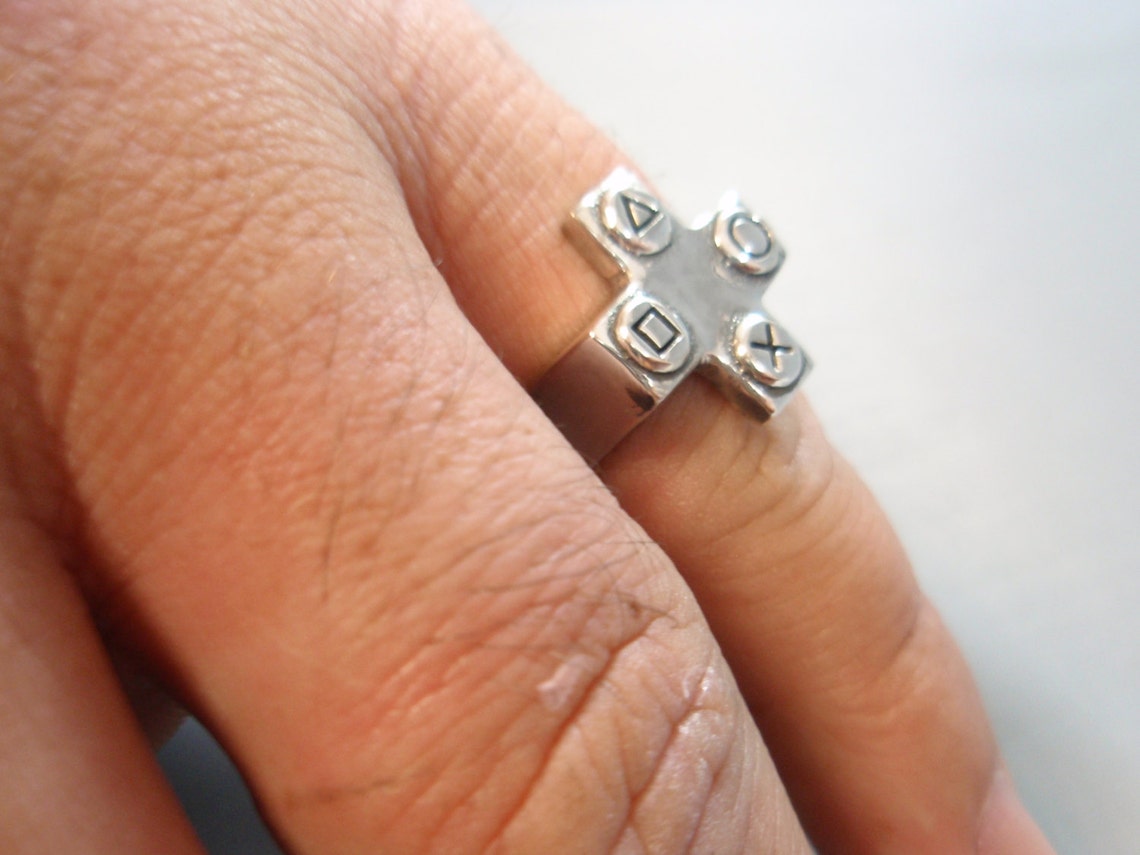 Sony Playstation 4 Sony Controller Silver Sterling 925 Ring - Etsy