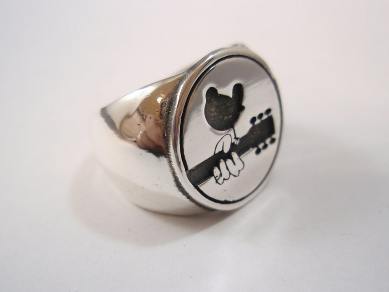 Woodstock Music Hippie 69 Festival Symbol Ring Sterling Silver - Etsy ...