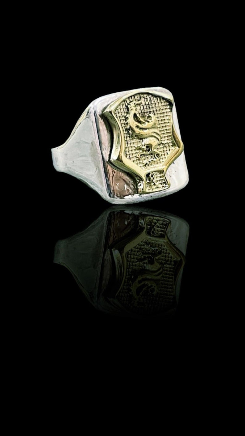 Kenpo Karate Brass & Sterling Silver 925 Ring - Etsy