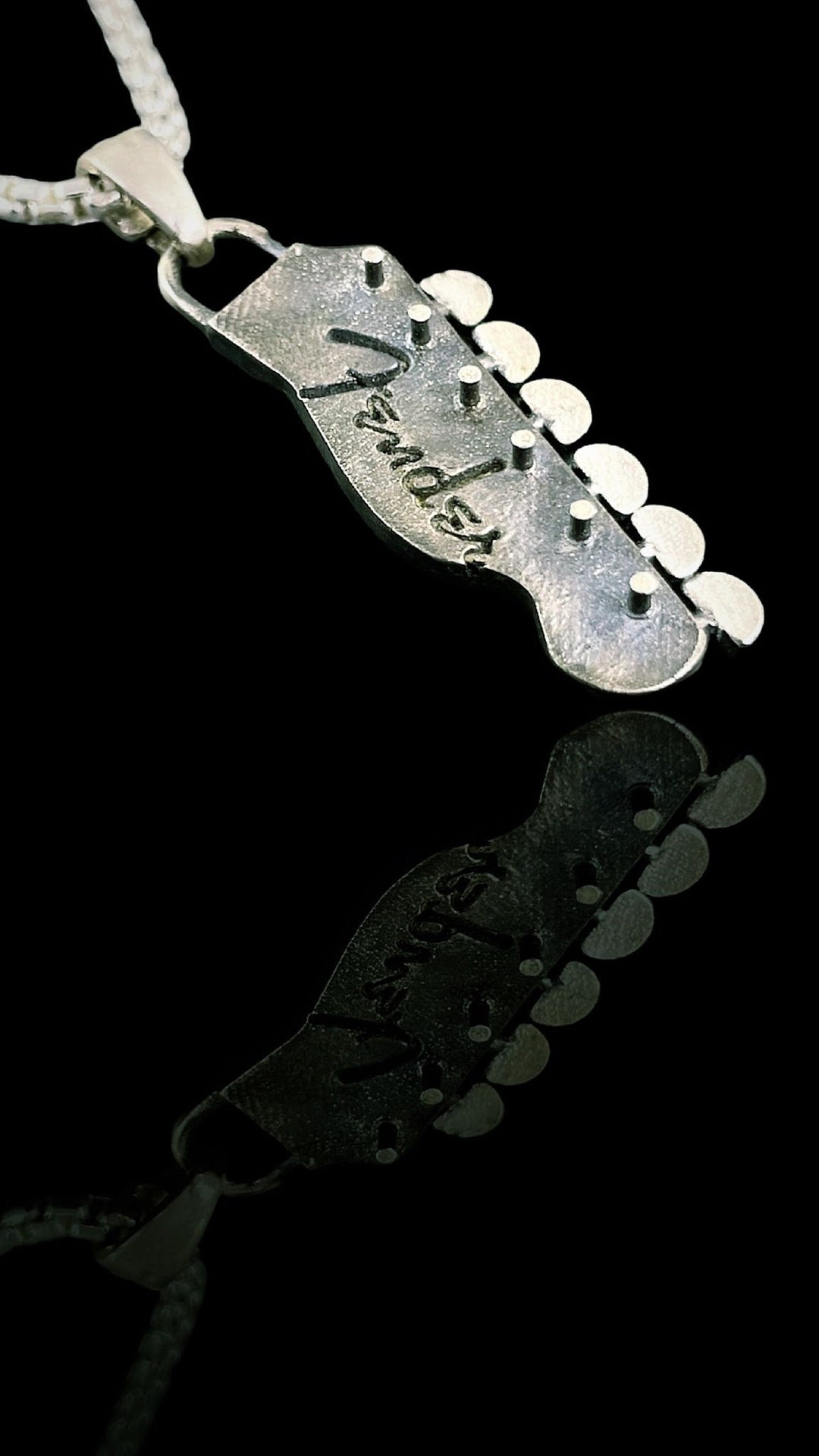 Fender Telecaster Headstock Handmade Pendant Solid Sterling Siver 925 ...